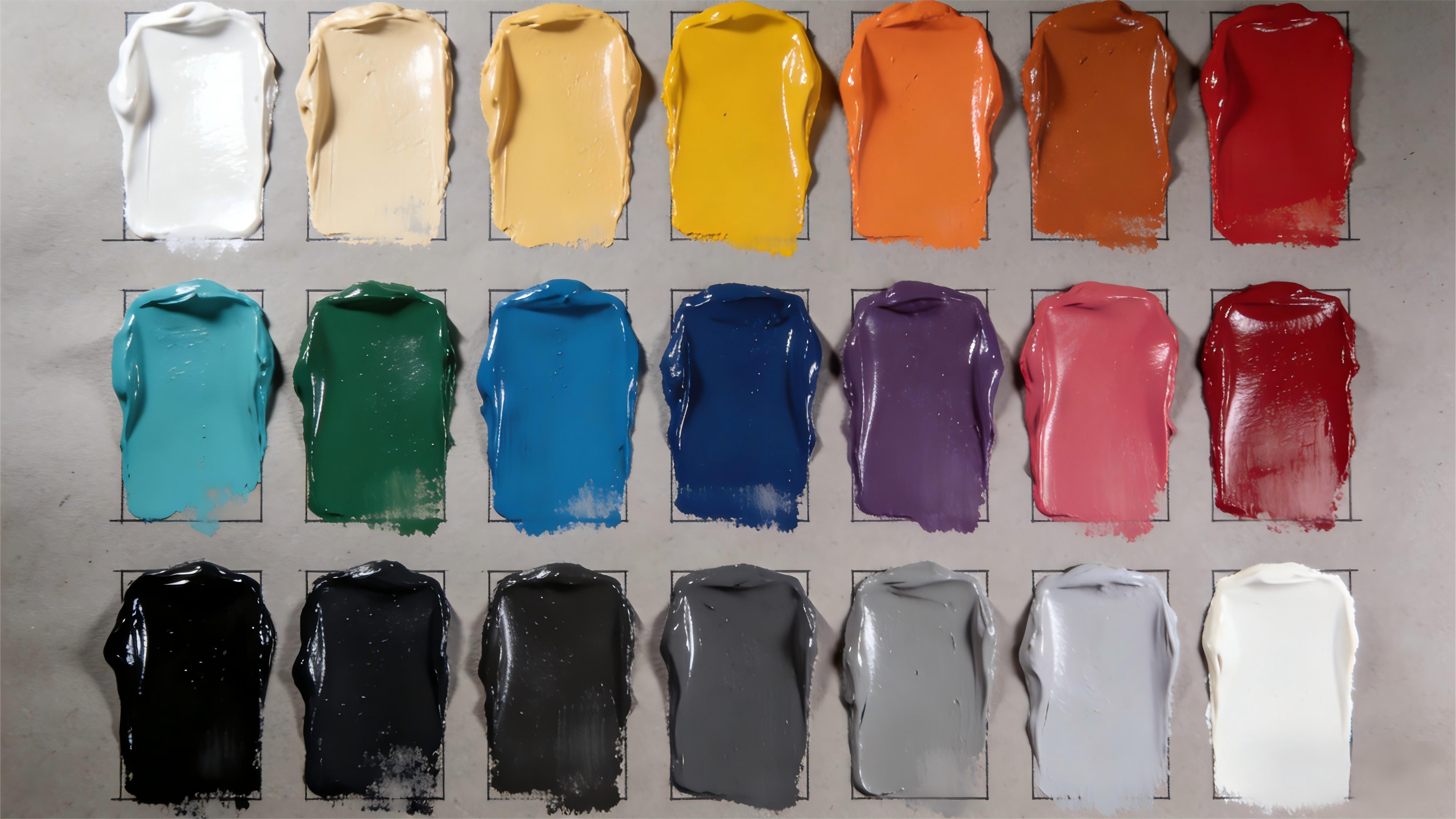 Compare the color development and viscosity of the color paste
